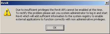 Revitize - Another Revit Blog: Insufficient Privileges for API